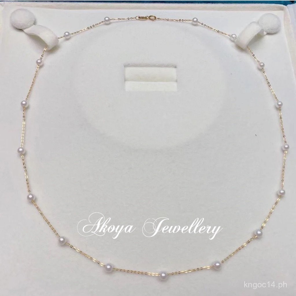 18K Gold baby Xiaomi Zhuhai Water akoya Starry Necklace Japanese Imported Colorful Round ...