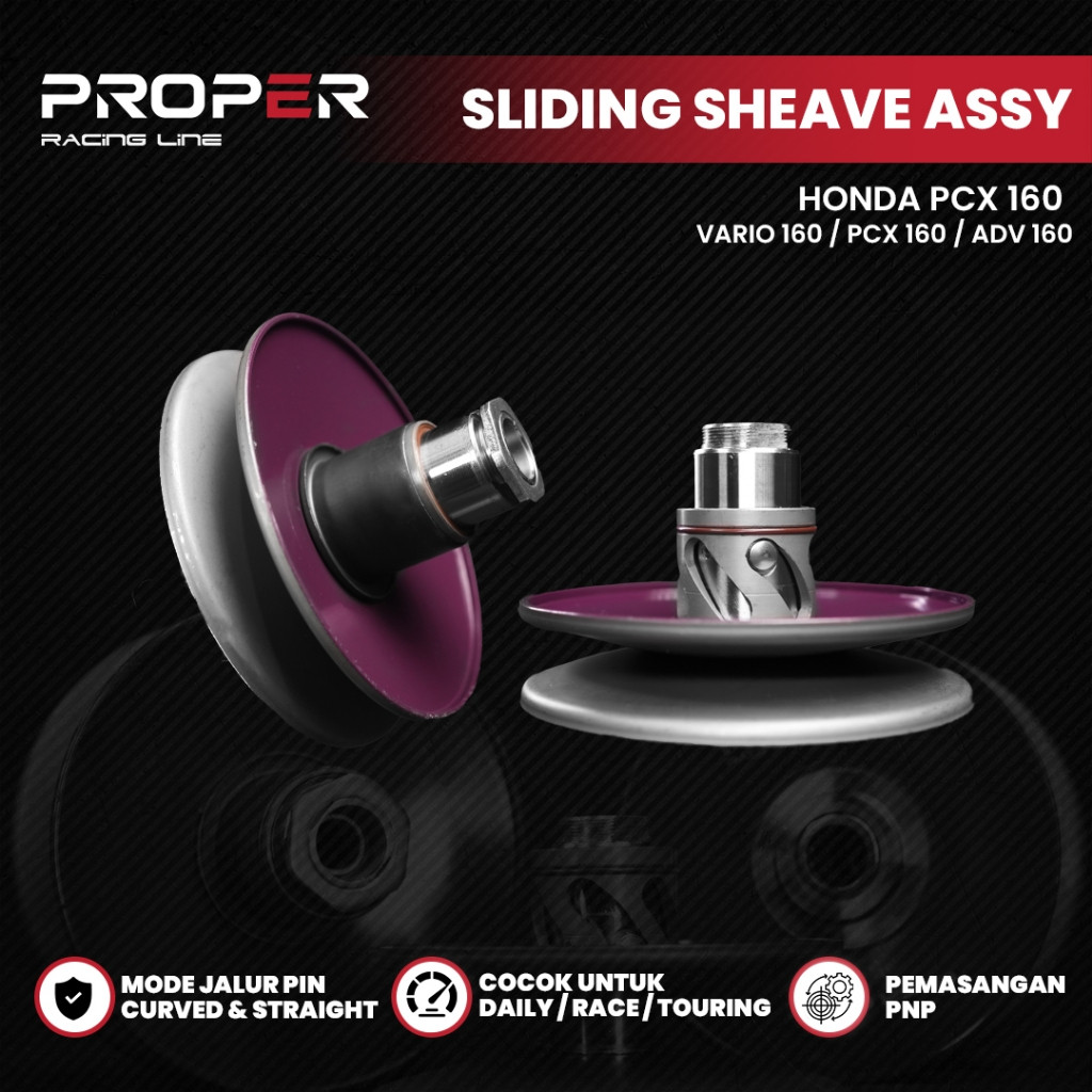 PROPER SLIDING SHEAVE PCX 160 PCX160 PULLEY CVT ORIGINAL PRO PER RACING ...