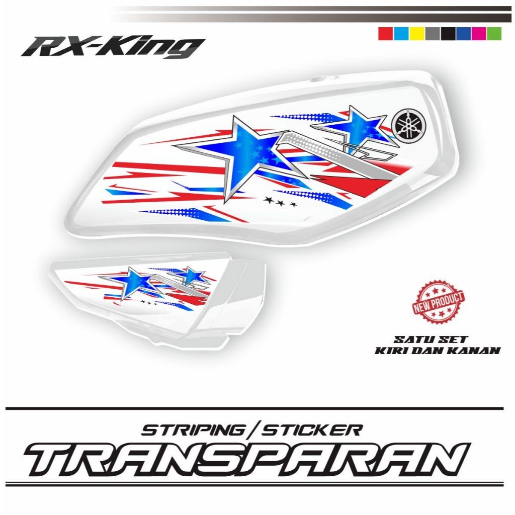 RX KING STRIPING TRANSPARENT / RX KING MOTORCYCLE VARIATIONS CLEAR ...