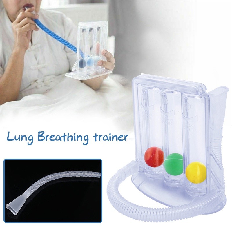 Three-ball Breathing Exerciser Incentive Spirometer Breathing Trainer ...