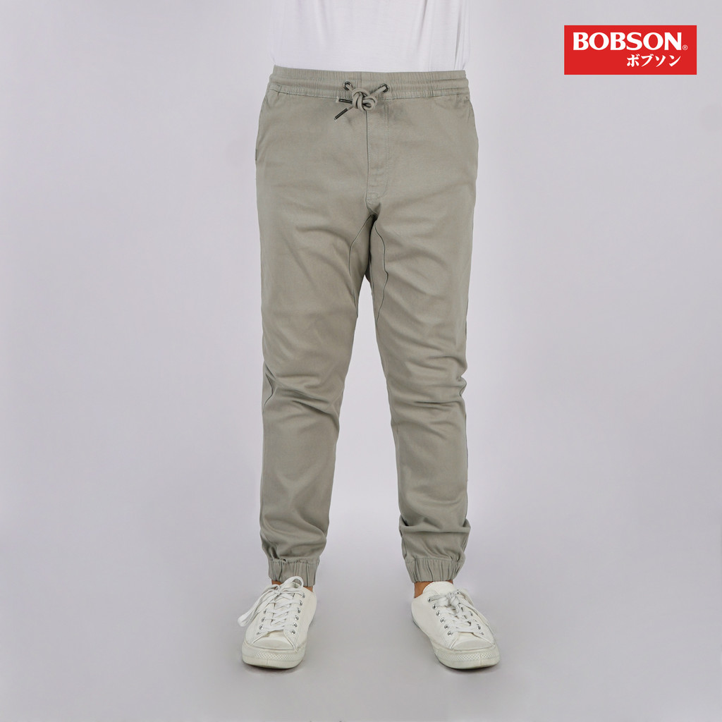 Bobson Japanese Men's Basic Non-Denim Jogger Pants Mid Waist 176562 (Olive Light) | Shopee ...