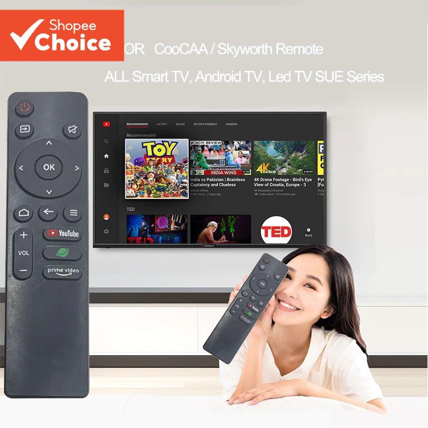 Suitable for CooCAA/Skyworth LCD TV Remote Control Smart TV, Android TV, Led TV SUE Series ...