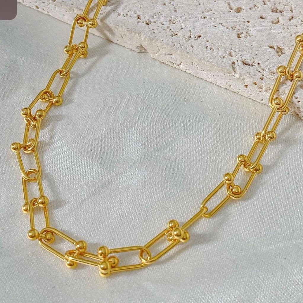 MARGEGOLD Big Hardware Necklace - Hardware Lock | 18K Saudi Gold ...