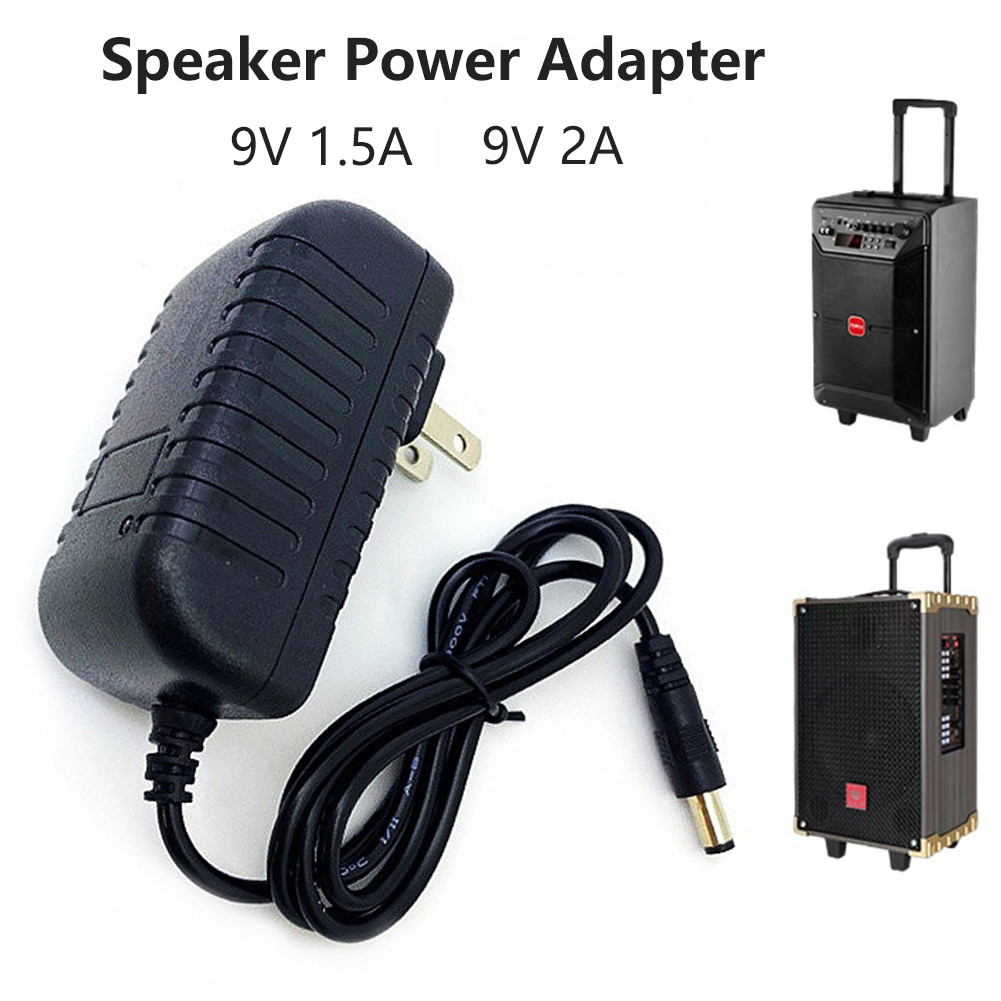 Portable Power Adapter DC 9V 1.5A 2A Audio Amplifier Replacement AC ...