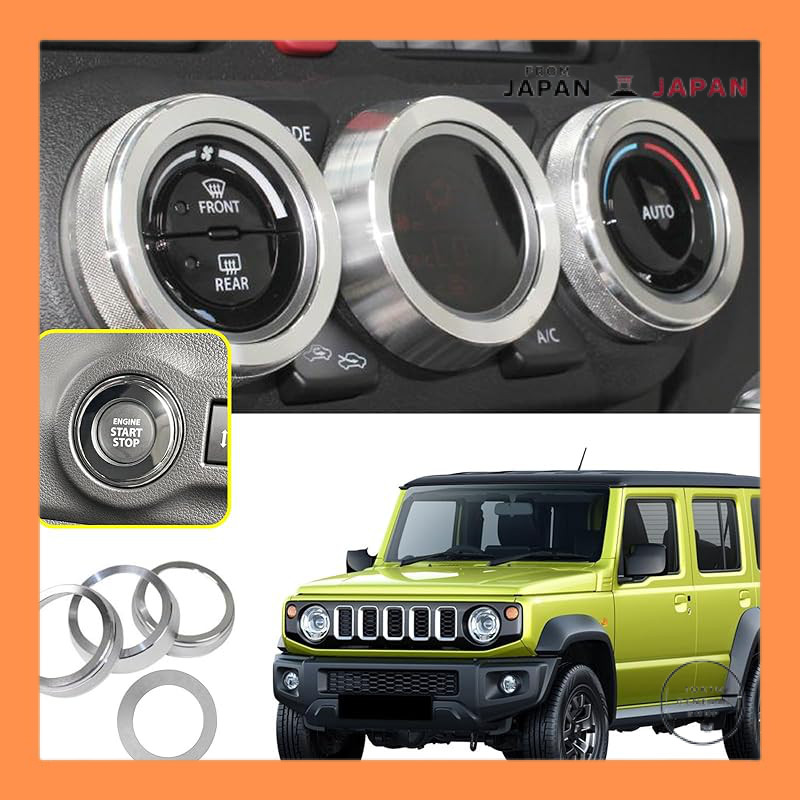 Universal Aluminum Dial Cover & Engine Start Ring for Suzuki Jimny JB64 ...