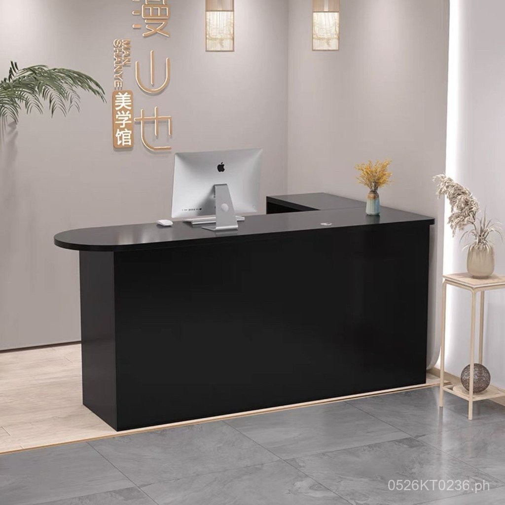 Counter Reception Desk Clothing Store Curved Front Desk Cashier Desk ...