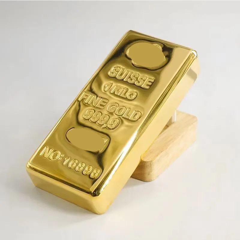 cod 1:1 SUISSE 1kg Gold Bar 1kilo Gold Plated Bar Gold Bullion With ...