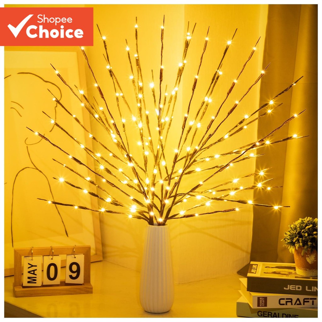 PCS Lighted Twigs Lighted Branches with 20 Bright Bulbs Prelit Branches ...