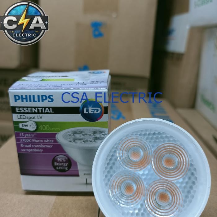 Halogen spot LAMP Mr 16 5watt/12v 36D philips | Shopee Philippines