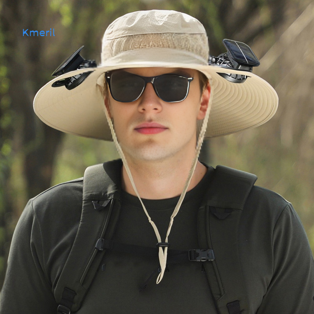 Solar Fan Hat Sweat-absorbing Sun Hat Stay Cool in the Sun with Solar ...