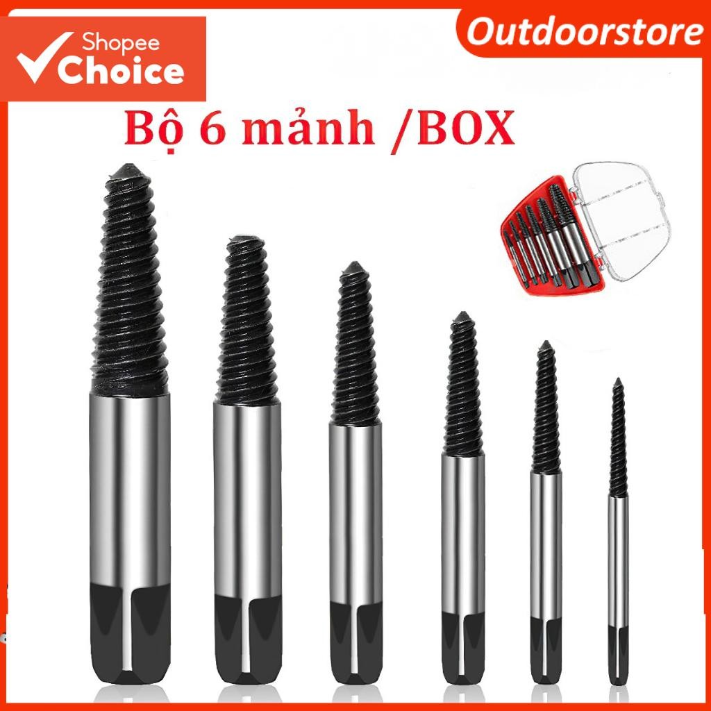Broken Head Extractor Set - 6-Piece Screw Extractor Tool for ...
