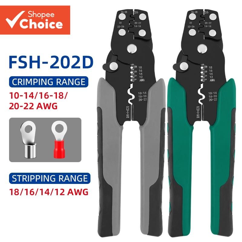HS-202B Wire Crimper Multi Function Tools Crim ping Stripper Cutting ...