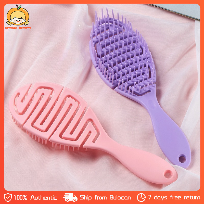 Macaron Hollow Comb Hair Comb Airbag Comb Wet Dry Dual-use Comb Massage ...