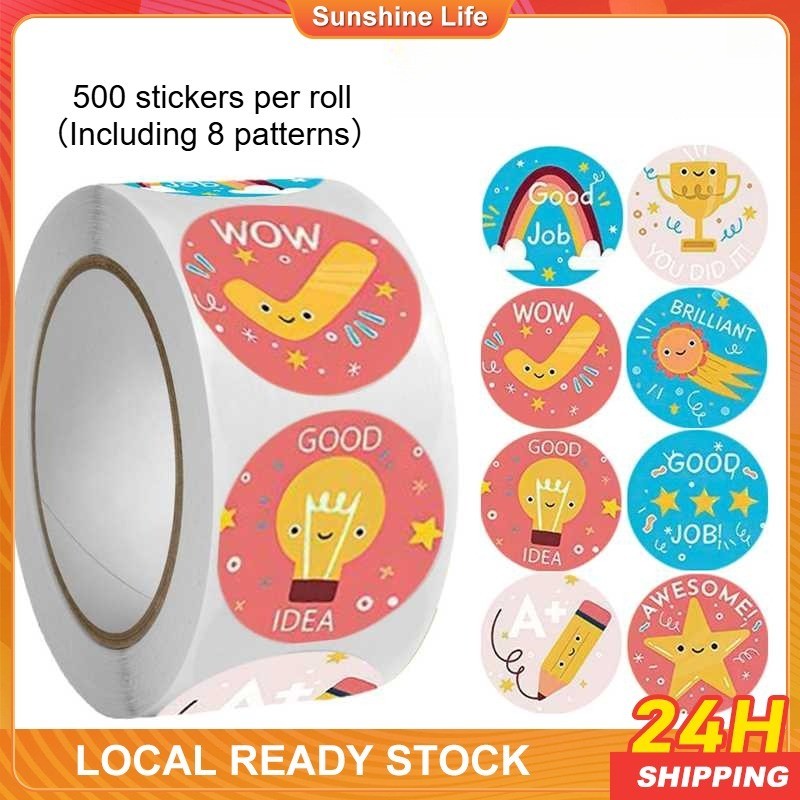 500pc Reward Stickers Kindergarten Students Praise Stickers For ...