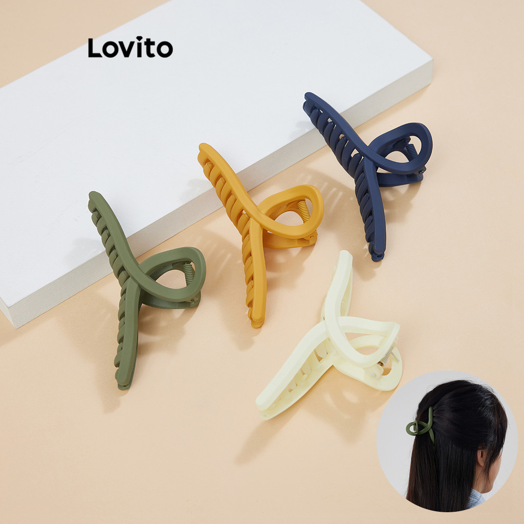 Lovito Women Basic Hair Clips Casual Girl Fashion Hair Clips For Woman ...