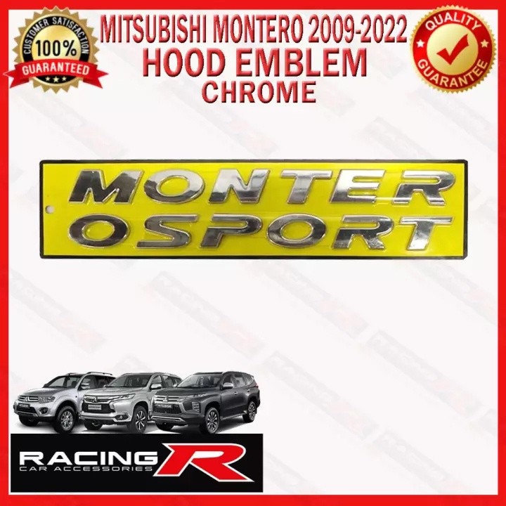 Mitsubishi Montero Sport 2009 to 2023 Hood Emblem CHROME 2010 2011 2012 ...