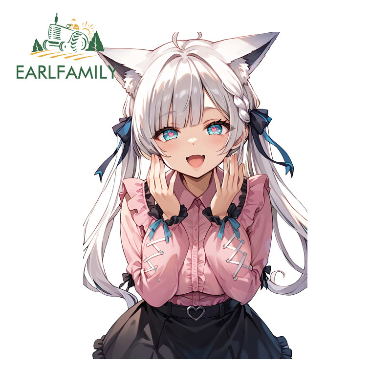 EARLFAMILY Hololive Car Sticker Kawaii Motorcycle Skateboard Windshield ...