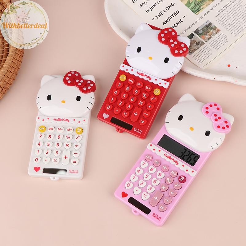 Withbetter Cute Hello Kitty Mini Calculator Cartoon KT Cat Portable ...