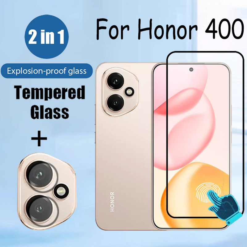 2 in 1 Honor 400 Tempered Glass Screen Protector For Honor 400 Lite 200 ...