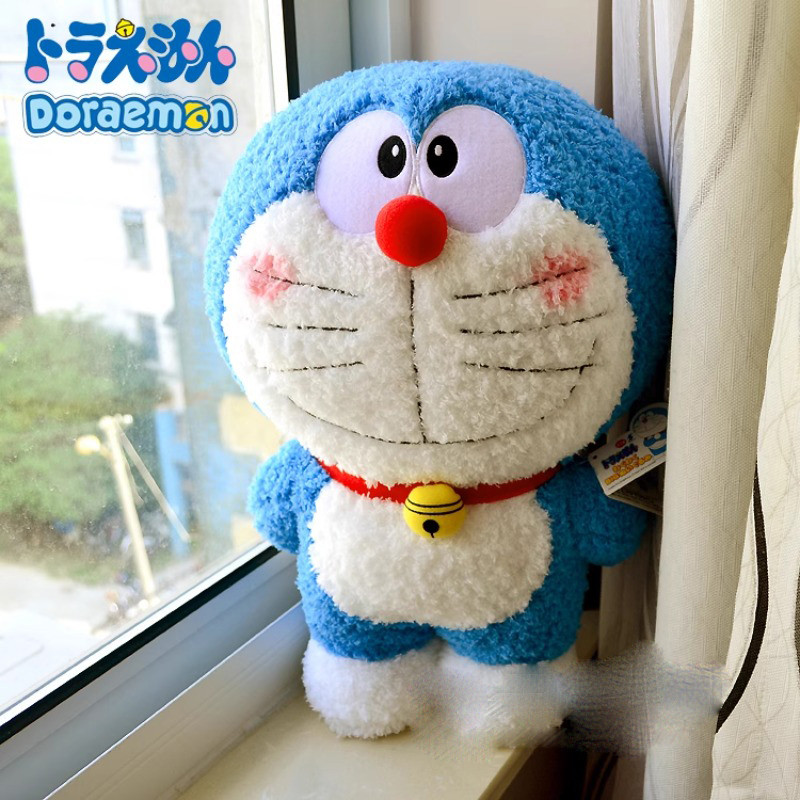 Kawaii 50th Limited Love Doraemon Plush Toy Lovely Happy Blue Doraemon ...