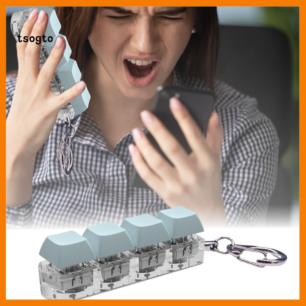 [TS] Adults Keycap Toy Clicky Keycap Fidget Toy with Sound Light ...