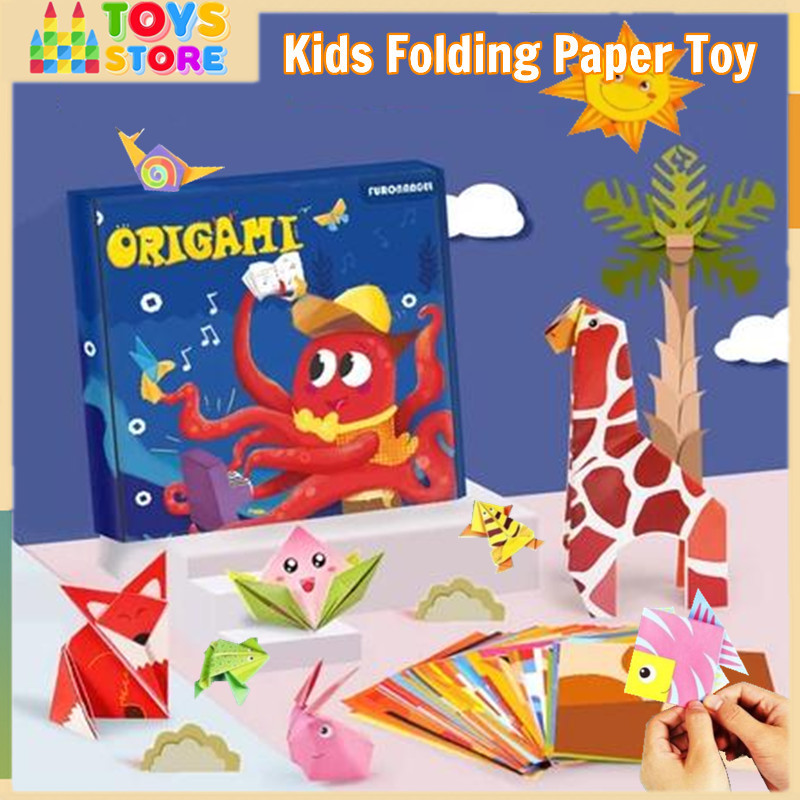 108Pages Kids Craft Folding Paper Toys Cartoon Animal Origami DIY Paper ...