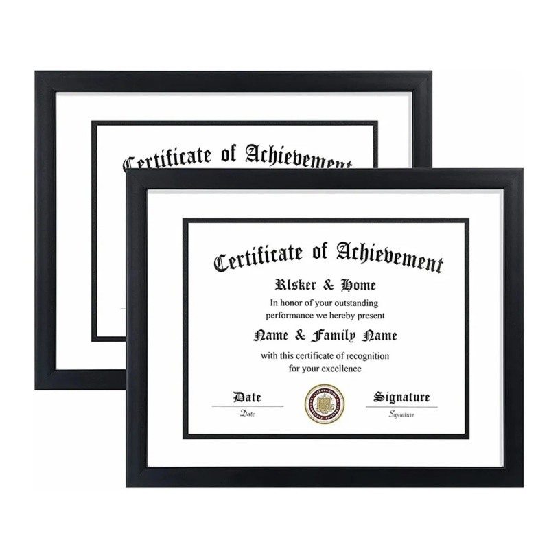 American style photo frame license photo frame black 8.5 * 11 dual ...