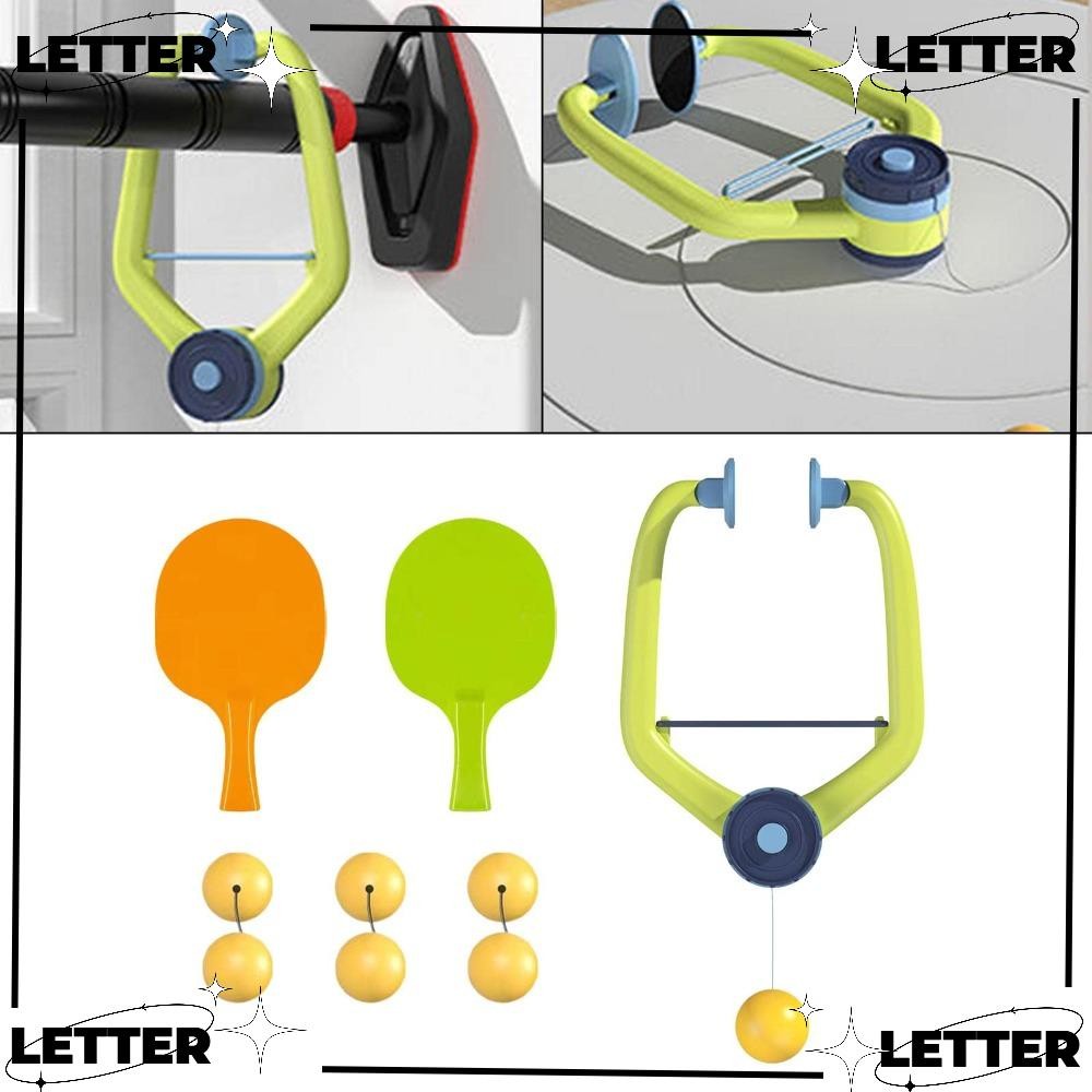 LETTER Hanging Table Tennis Trainer Set, Portable Adjustable Kids Door ...