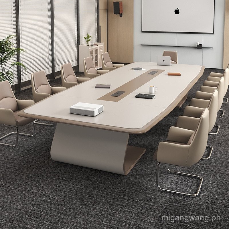 【FYS】Lacquer Conference Table Long Table Simple Modern Large-Scale ...