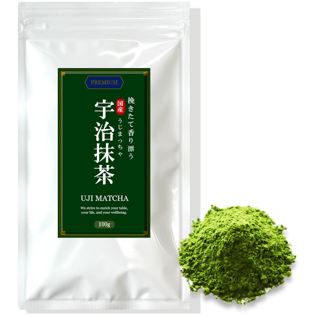Matcha powder 100g [Deep green/Freshly ground] Domestic Uji matcha 100% ...