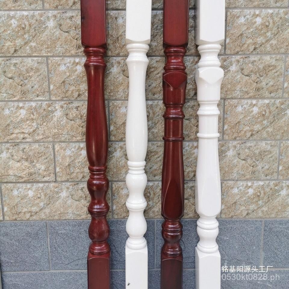 Indoor Solid Wood Pillar Bay Window Railing Guardrail Wooden Rubber ...