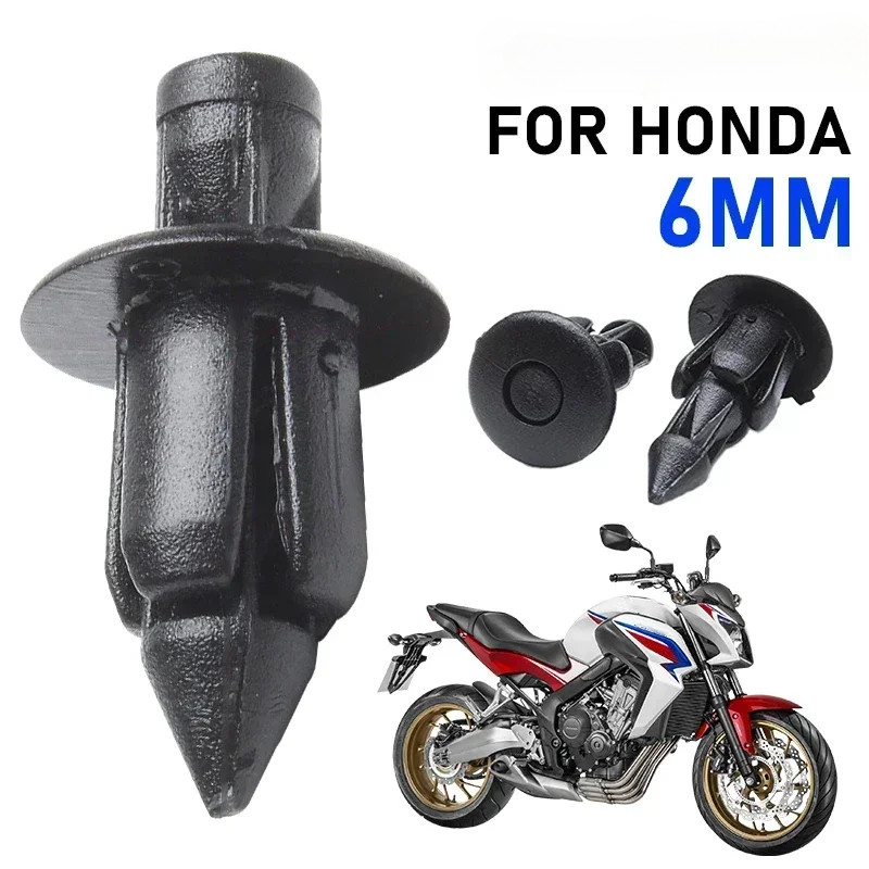 【In stock】100pcs 6mm Black Rivet Fairing Body Trim Panel Fastener Screw ...