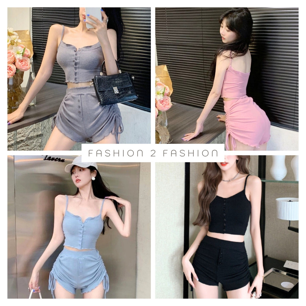 Stock Thai FF Set One-Piece Front Button + Wrinkled Shorts Fit 4 Colors ...