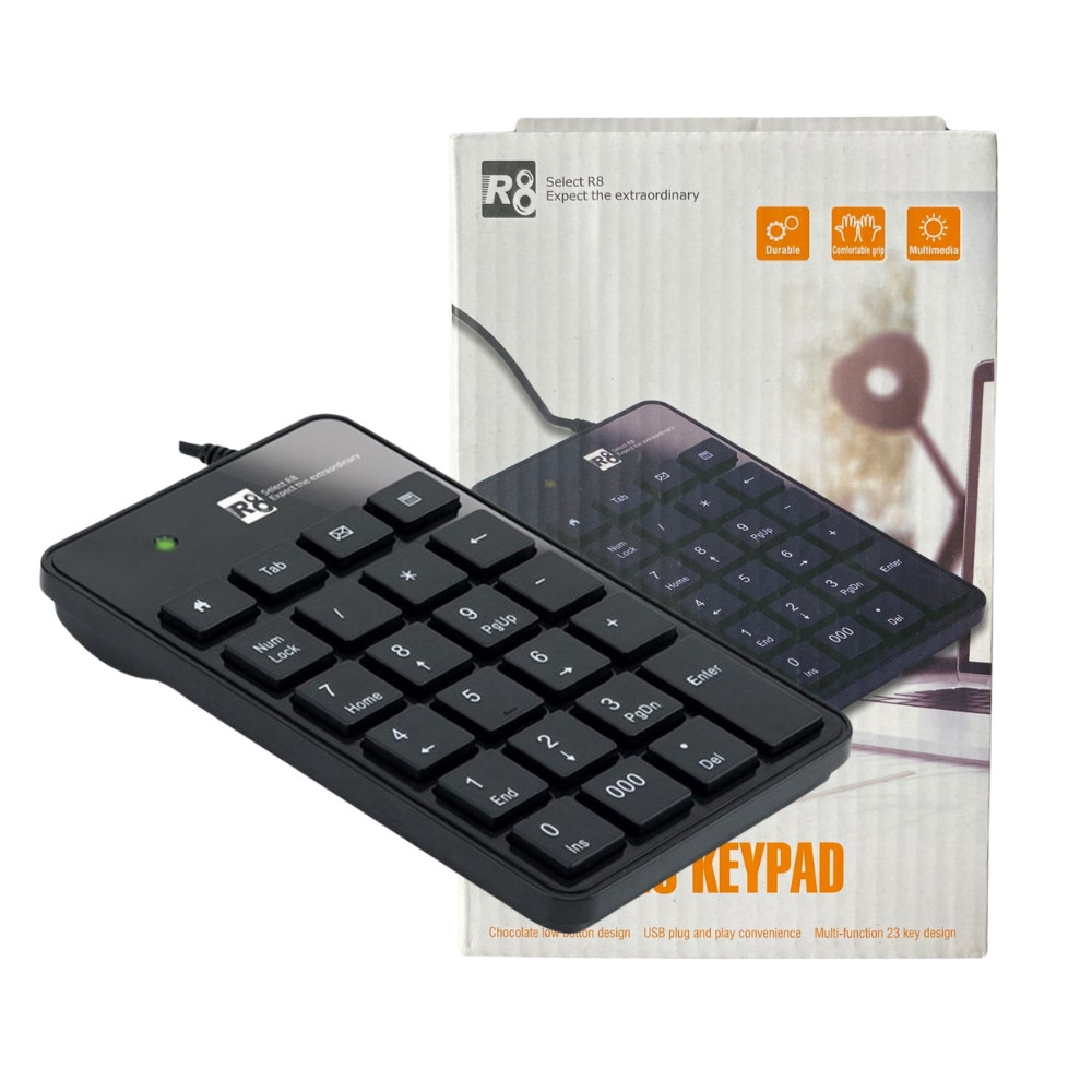 R8 1810 Portable Wired Numpad – Precision Typing On-the-Go | Shopee ...