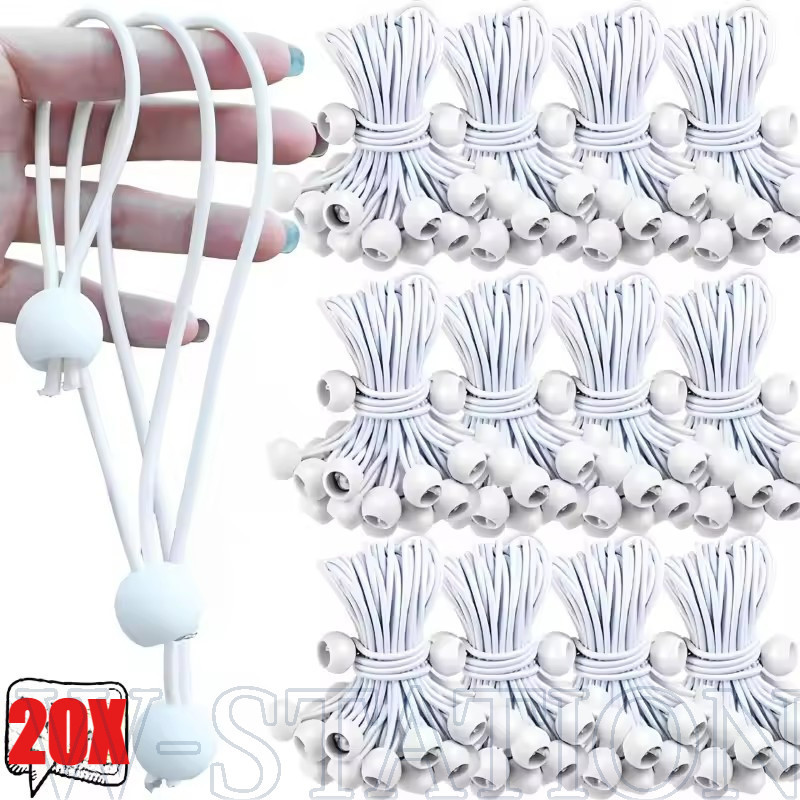 5-20PCS Outdoor Elastic Ball Rope - Bungee Cords - Awning Canopy Heavy ...