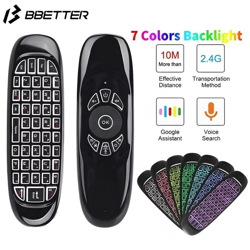 C120 Air Mouse With Keyboard USB 2.4Ghz Wireless Mini Gyroscope Remote ...