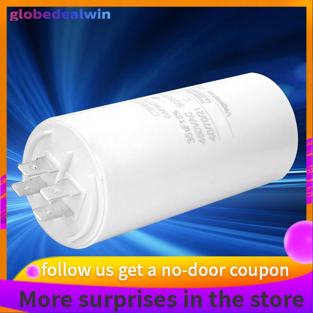 globedealwin-ph CBB60 450V 35uf Motor Start Run Capacitor with Screw ...