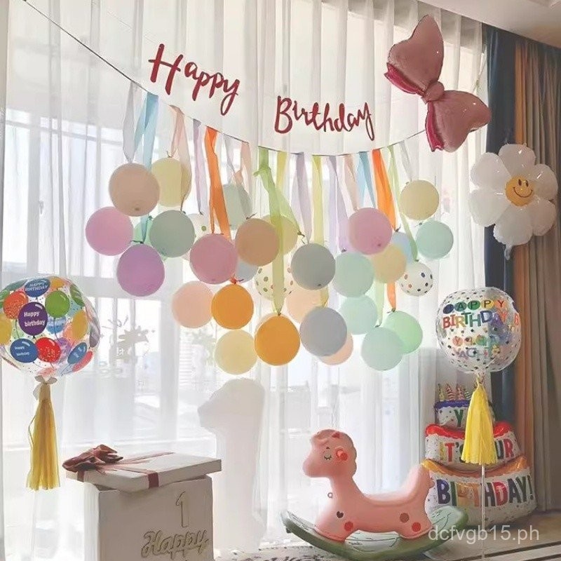 ins Birthday Decoration Scene Setup Balloons for Children Girls Baby ...