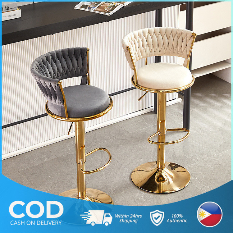 Light luxury bar chair high sale lifting rotating high stool with ...