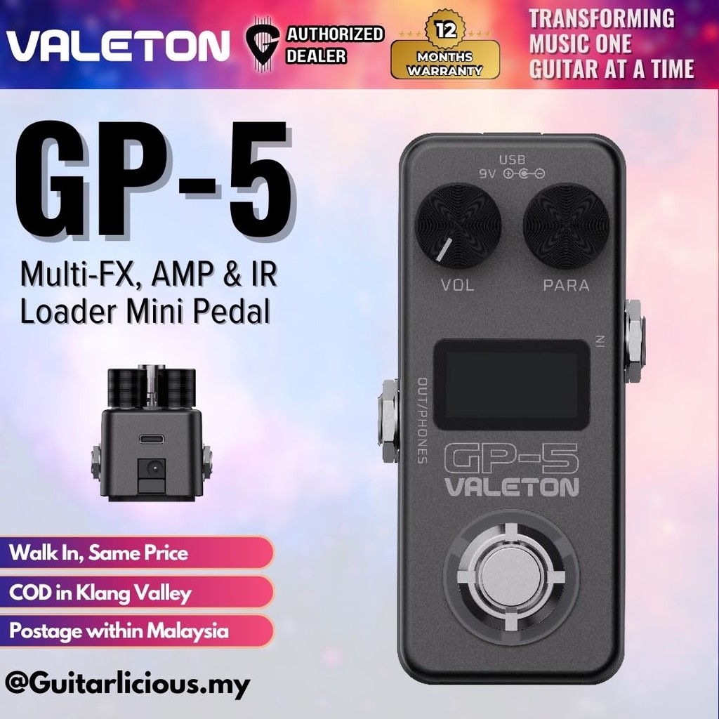 Valeton GP-5 Multi-FX, AMP & IR Loader Mini Pedal ( GP5 / GP 5 ) | Shopee Philippines