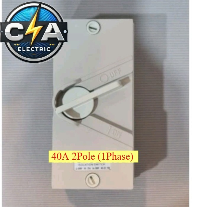 Weather Protection Insulation Switch 40A 2Pole (1Phase) Brand FORT Type ...