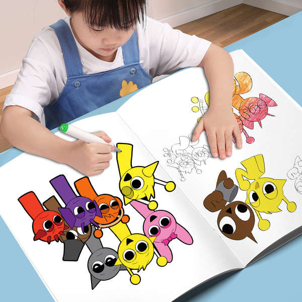 coloring set coloring book for kids Sprunki Music Rhythm Box Toy ...