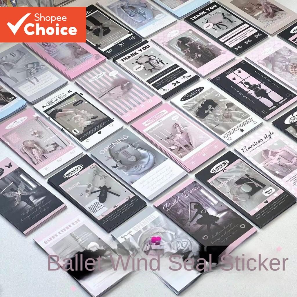 Korean INS Ribbon Aesthetic Stickers – Ballet Style Matte Sealing ...