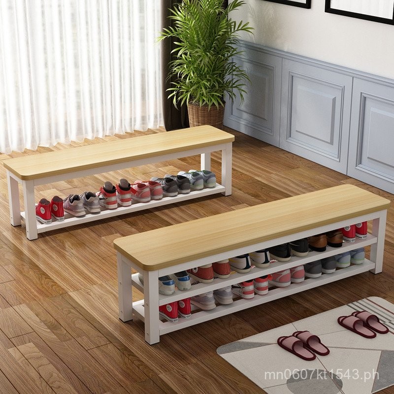 Integrated Entryway Shoe Cabinet with Bench, Long Strip, Simple Design ...