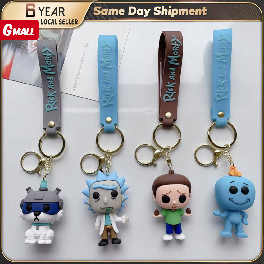 Rick Snow Ball Keychain Figure Toys Rick Pickle Morty Mr. Meeseeks ...