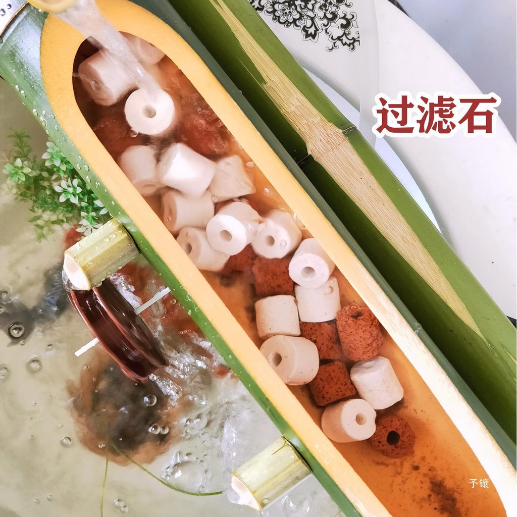 Ornament Bamboo Tube Fountain Water Flow Device Bamboo Water ...