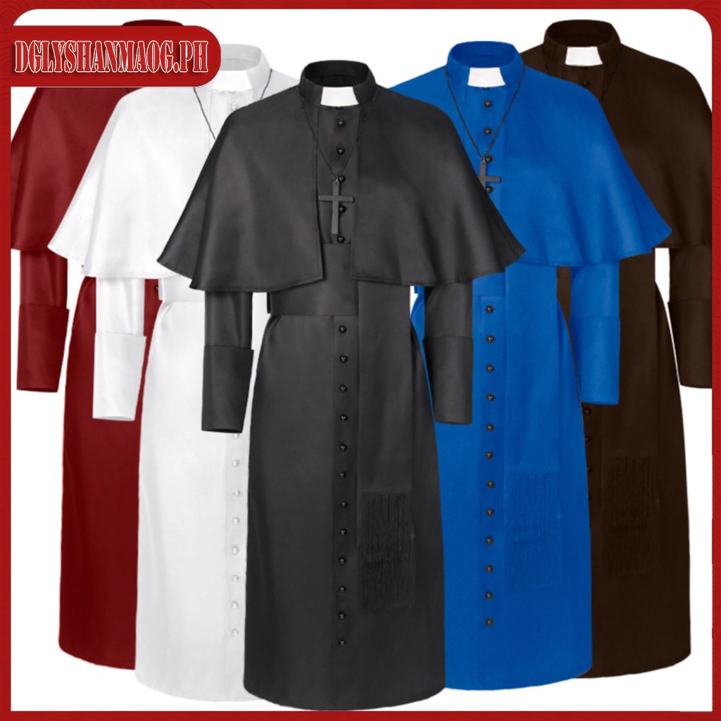 Medieval Priest Costume Roman Religious Catholic Church Retro Pope ...