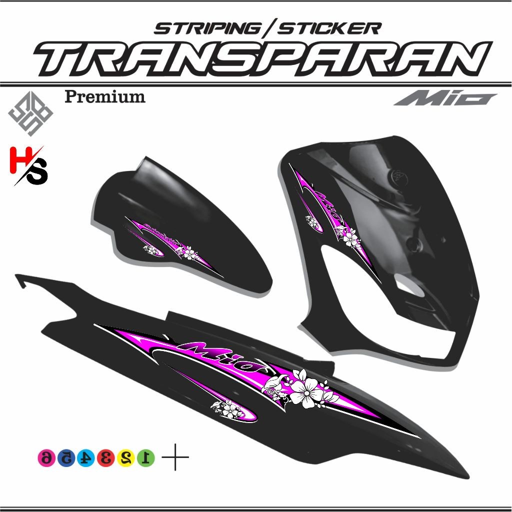 Transparent Striping Sticker for Yamaha Mio Old/Sporty/Smile Latest ...