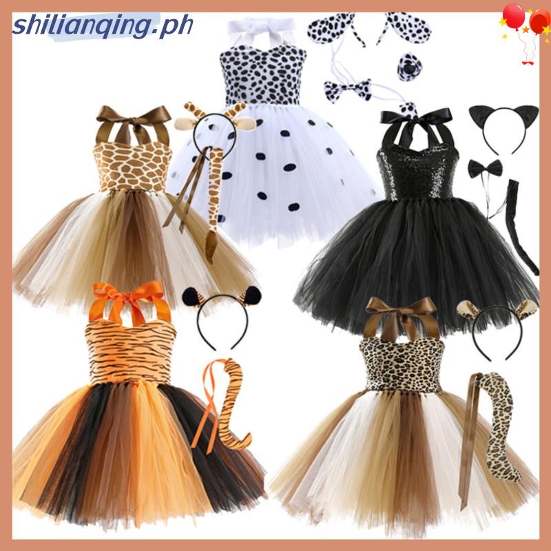 Girls Halloween Animal Cosplay Costume Children Zoo Theme Party Dresses ...