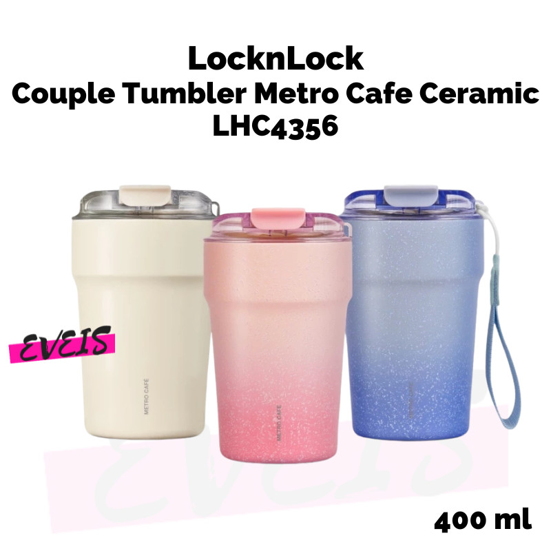 LocknLock Couple Tumbler Metro Cafe Ceramic Coating 400ml - LHC4356 ...